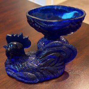 Westmoreland | Art | Cobalt Blue Glass Rooster Figurine | Poshmark